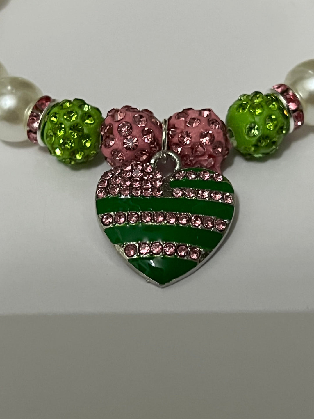 AKA Kamala Harris Heart Of America Bling Pearl Bracelet – D9 Greeks