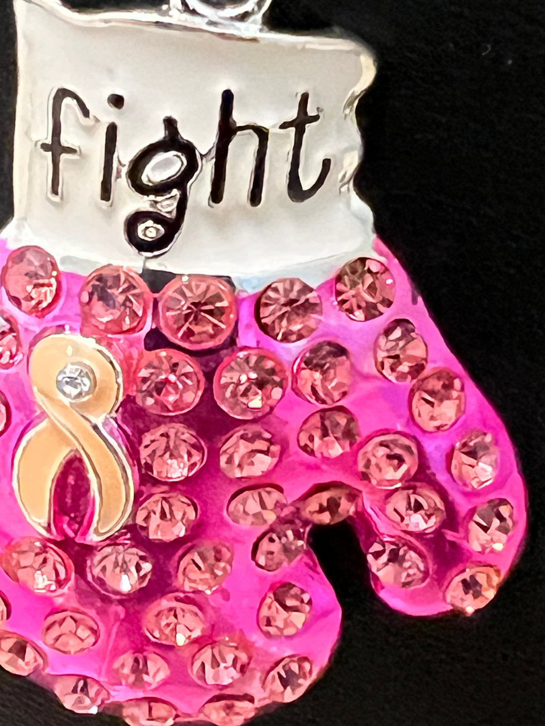 Breast Cancer Awareness FIGHT Bling Boxing Glove Necklace – D9 Greeks