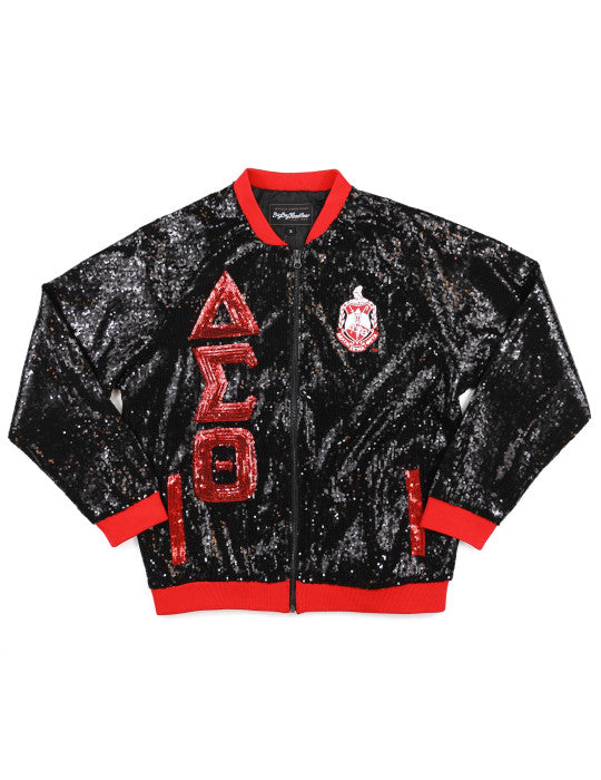 Delta Sigma Theta Sequin Jacket Black – D9 Greeks