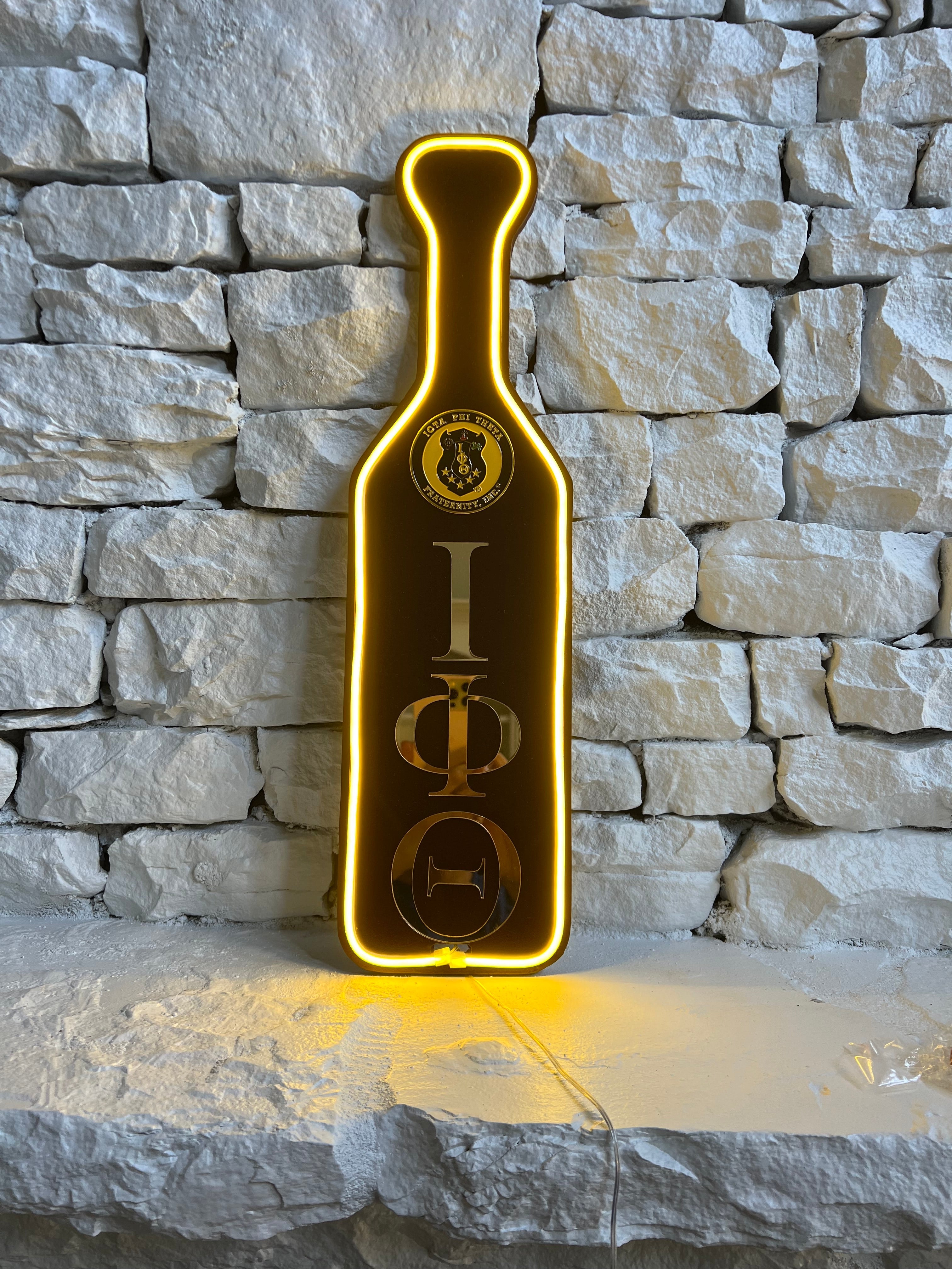 Iota Phi Theta LED Wooden Paddle – D9 Greeks