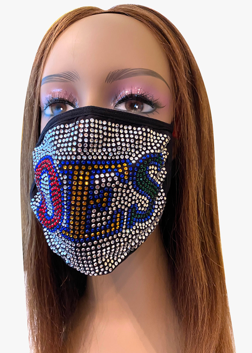 OES Eastern Star Rhinestone Bling Face Mask – D9 Greeks