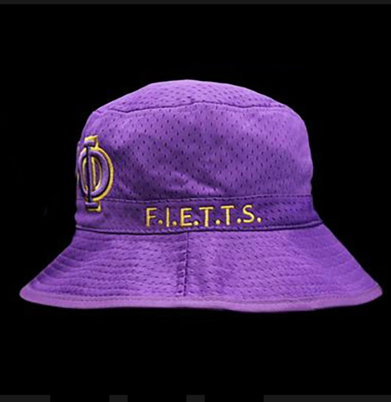 Omega Psi Phi Embroidered Bucket Hat Purple - D9 Greeks
