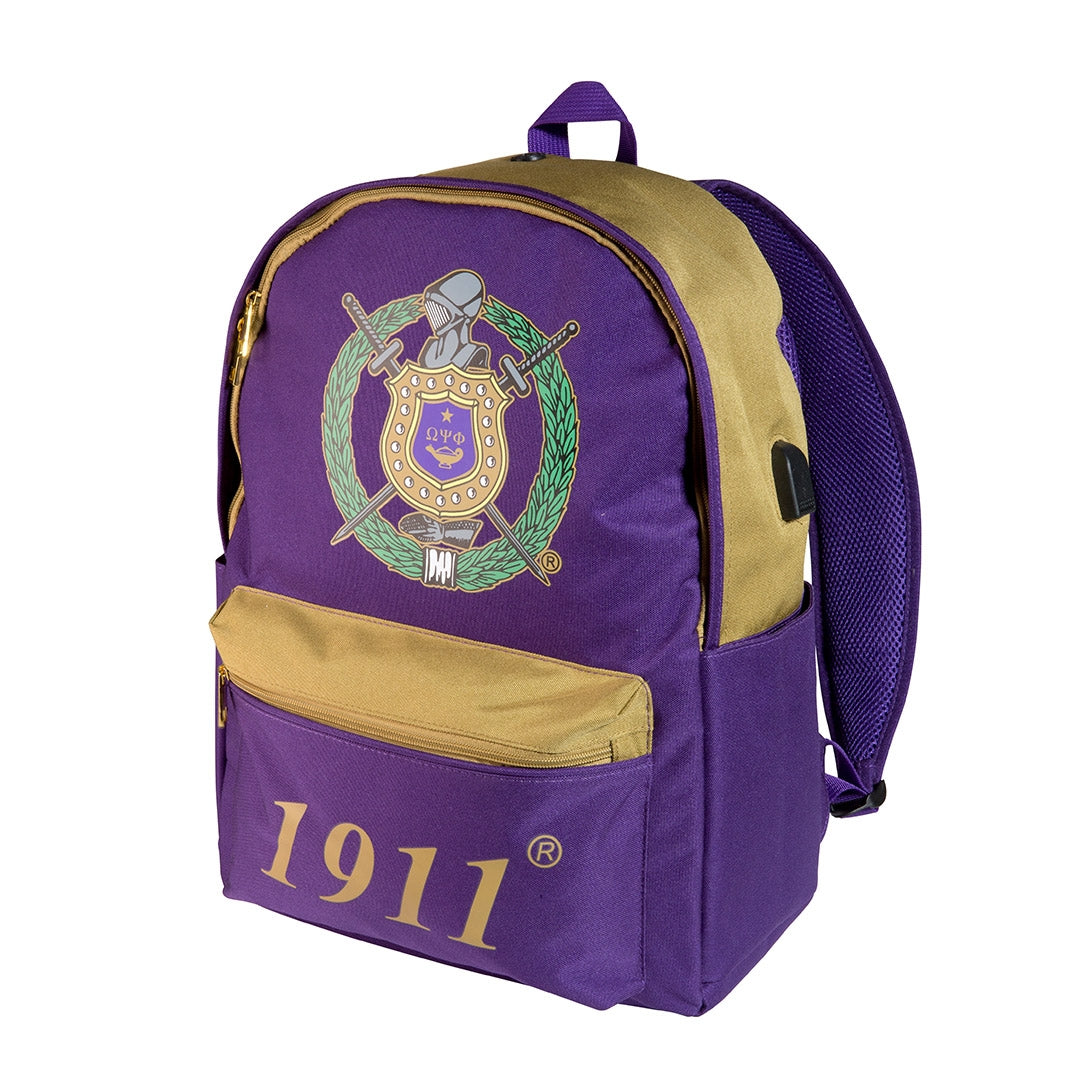 Omega Psi Phi USB Port Backpack – D9 Greeks