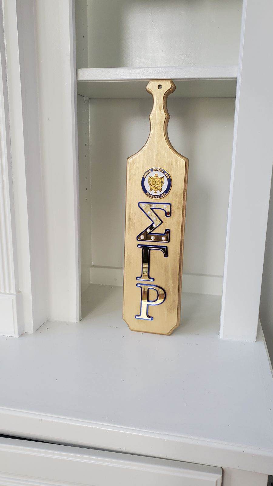 Sigma Gamma Rho Wood Paddle Gold – D9 Greeks