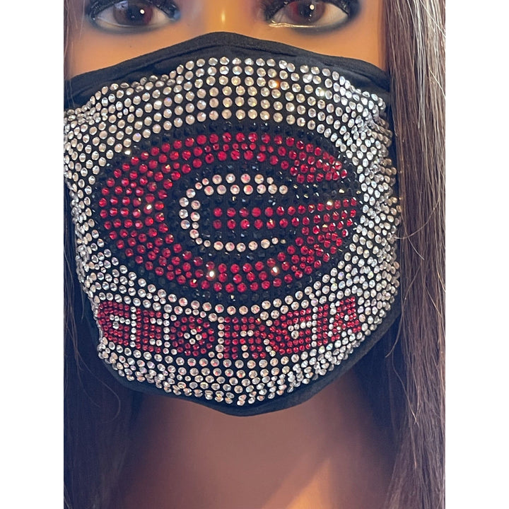 University of Georgia Bulldogs Bling Rhinestone Face Mask Washable ...